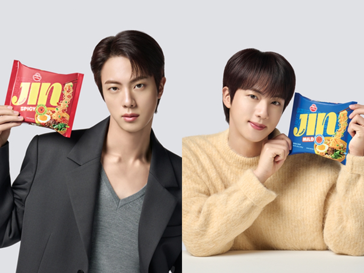 BTS・JIN×ジンラーメンのグローバルキャンペーンが始動！限定ステッカーも封入｜スポーツソウル日本版